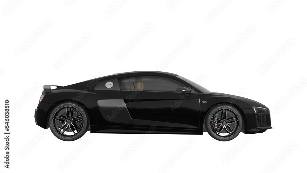 side view of black car isolated on white, AUDI R8 png transparent ...