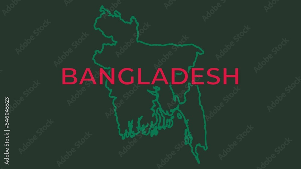 animation of bangladesh's map Stock Video | Adobe Stock