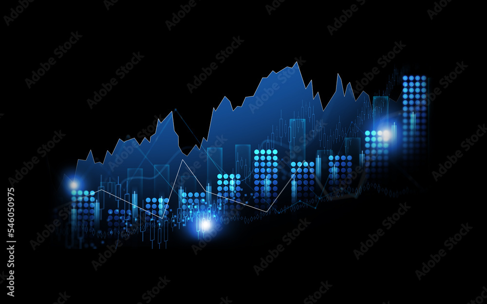 Business growth graph chart and success financial arrow up. Development ...