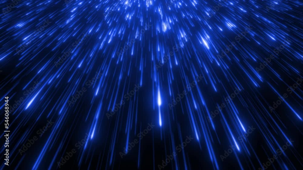 Particle Glowing Blue Line stick Falling Like Digital Data Glow ...