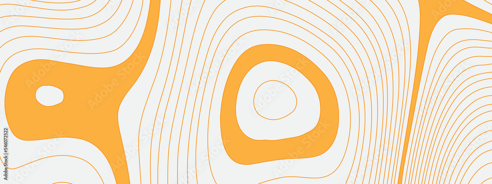 Orange and white wavy abstract topographic map contour, lines Pattern ...