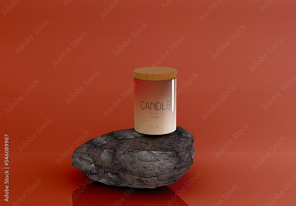 3d Ceramic Candle Mockup Stock Template | Adobe Stock