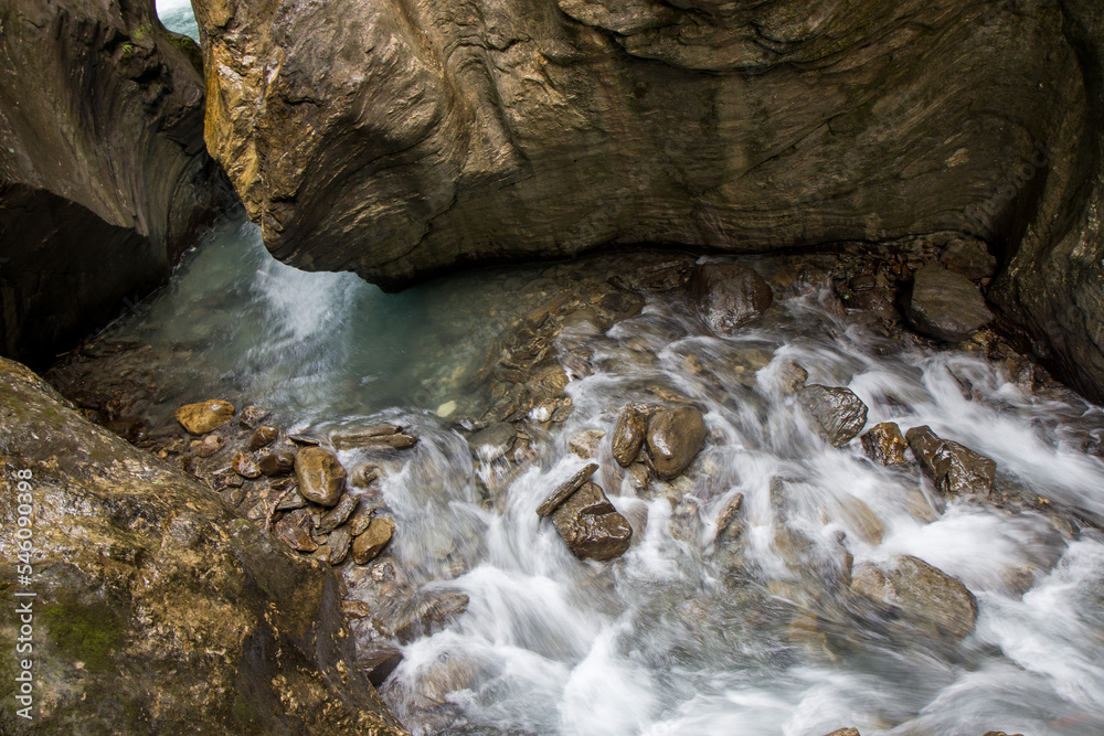 The beautiful view of Sigmund Thun Gorge - Sigmund Thun Klamm. Cascade ...
