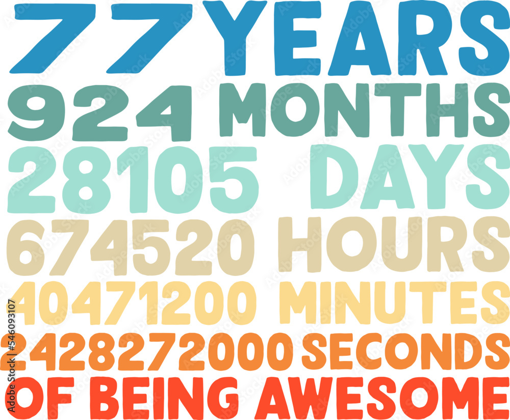 My seventy-seventh birthday svg/png/jpg, my 76th birthday svg vector ...