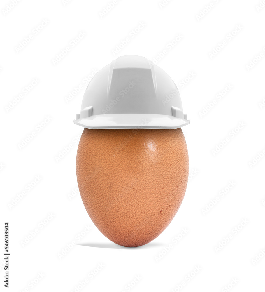 Conceptual representation of safety at work, Egg wearing construction ...