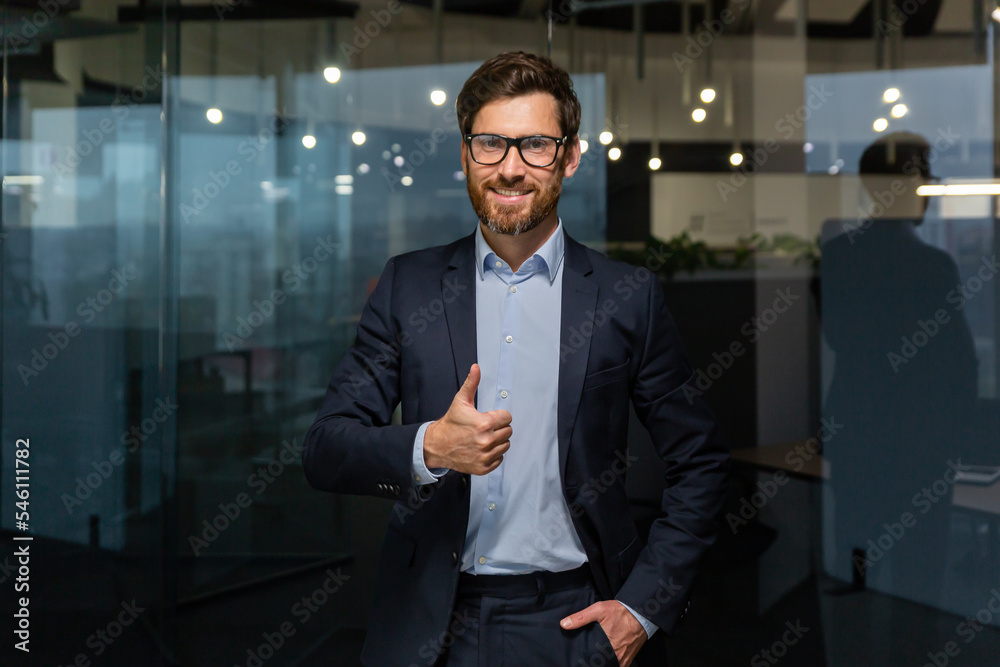 Portrait of successful mature businessman boss, manager in business ...