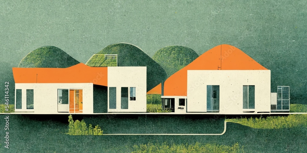 Net zero houses, futuristic eco house environmentaly friendly housing ...