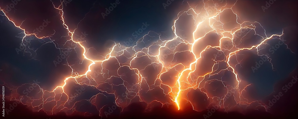 Dreamy lightning storm background. Stormy background, dramatic ...