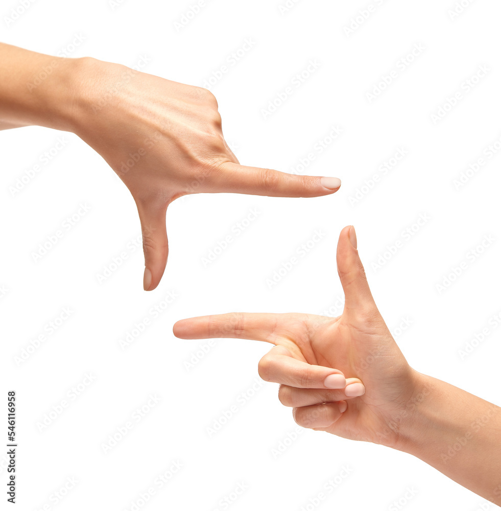 Female Hands Forming A Frame. Stock Photo | Adobe Stock