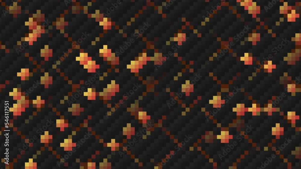 Gradient small pixels of wall in 8 bit of architecture, motion abstract ...