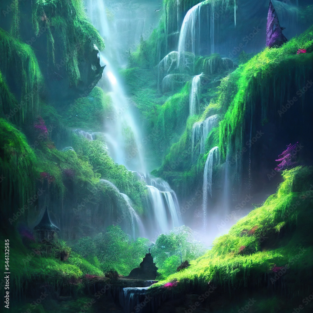 Fototapeta: Beautiful and Mystery Deep Forest and Trees. Creative ... Fototapeta: Beautiful and Mystery Deep Forest and Trees. Creative ...