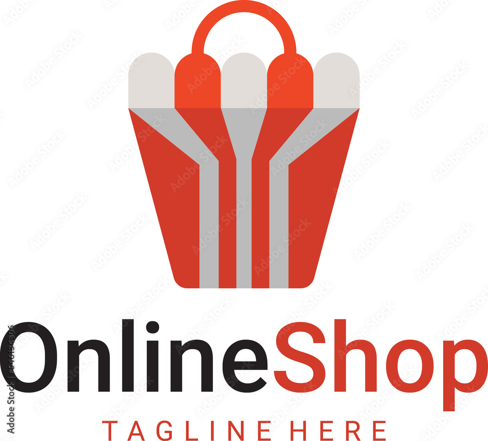 simple logo design shop logo design template elements Stock ...