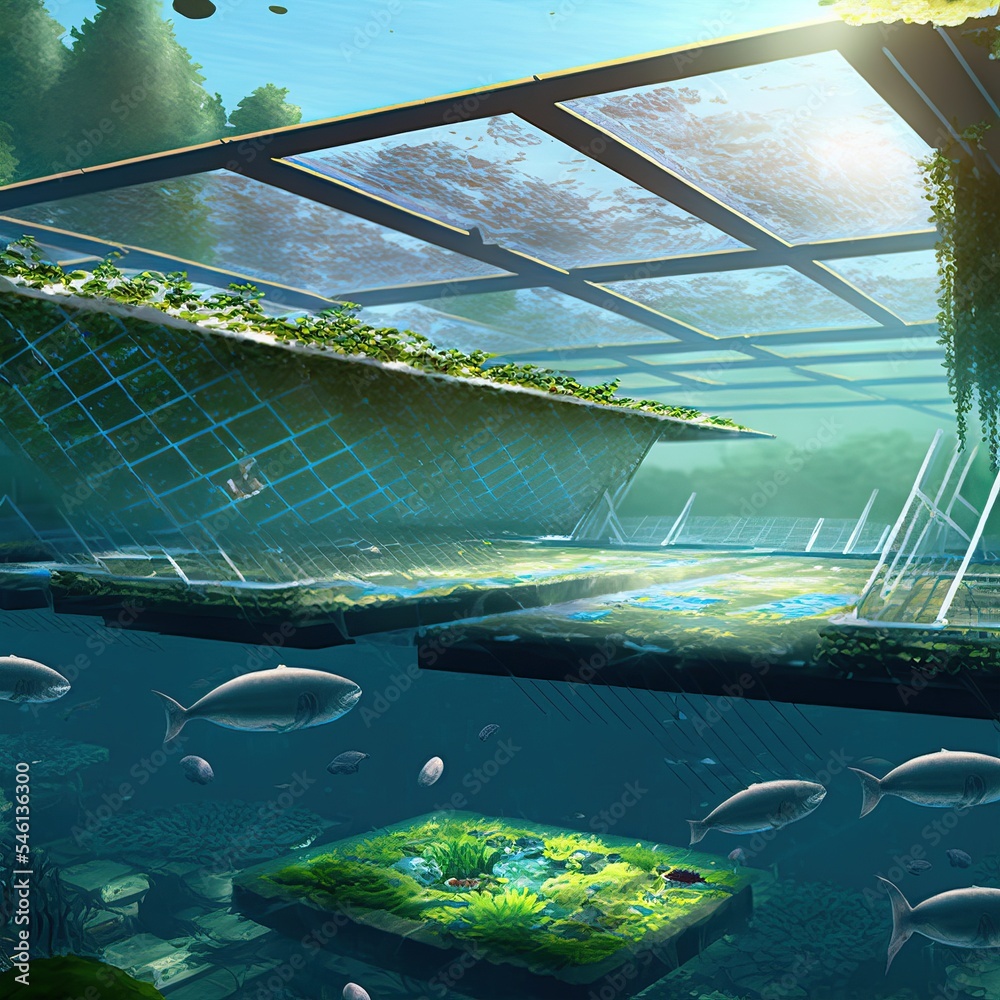 Ocean farming aquafarming, aquaculture and mariculture or marine ...