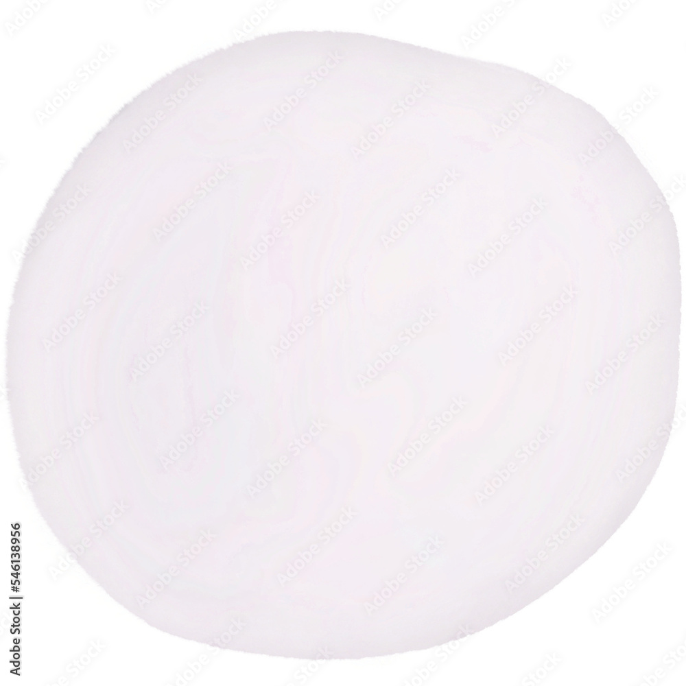 White watercolor circle shape. Watercolor splash isolated on ...