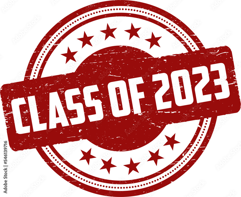 Class of 2023 round vintage grunge stamp Stock Illustration | Adobe Stock