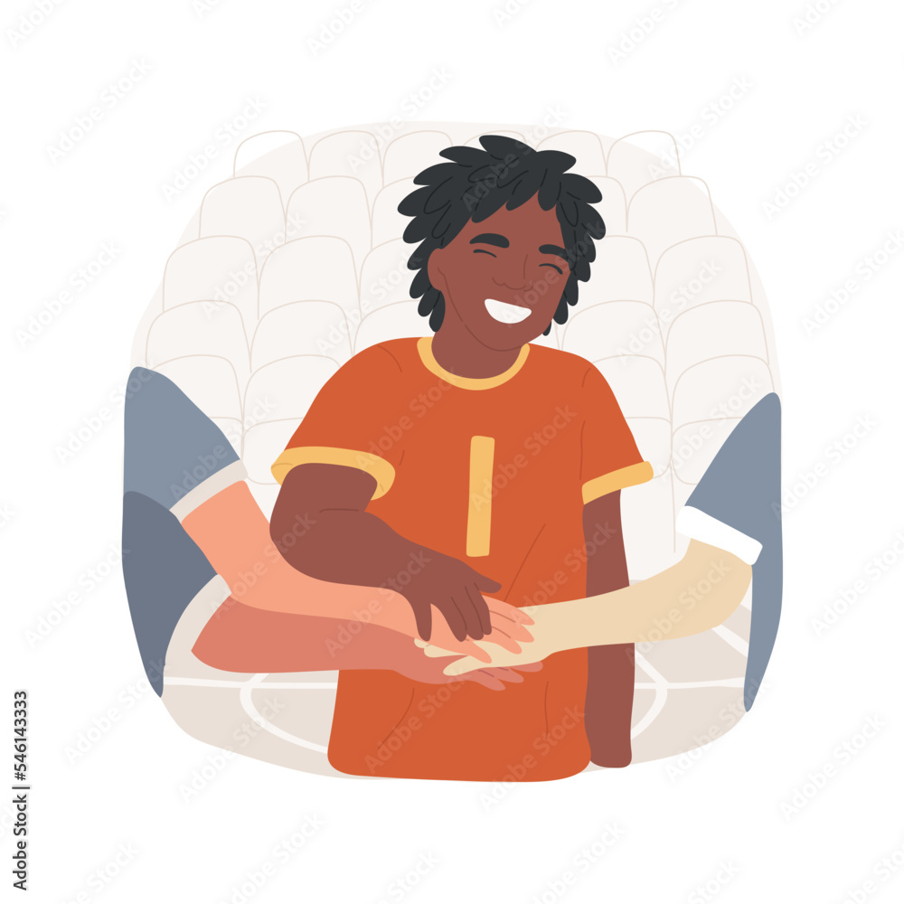 Part of a team isolated cartoon vector illustration. Sports activities ...