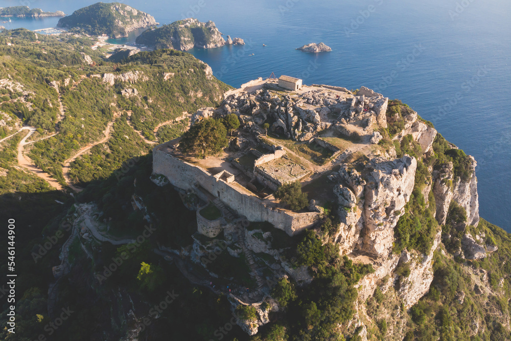 Angelokastro Castle near Palaiokastritsa and Krini, Corfu Island ...