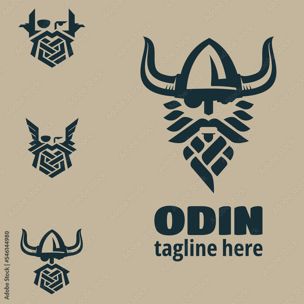 Odin the Viking God modern symbol or logo. Stock Vector | Adobe Stock