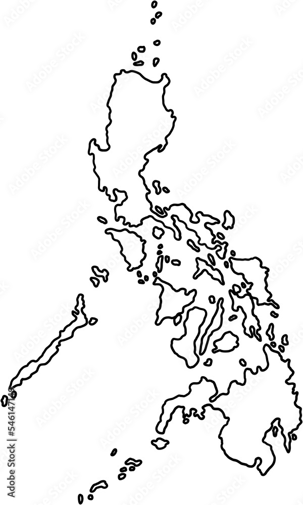 doodle freehand drawing of philippines map. Stock Illustration | Adobe ...