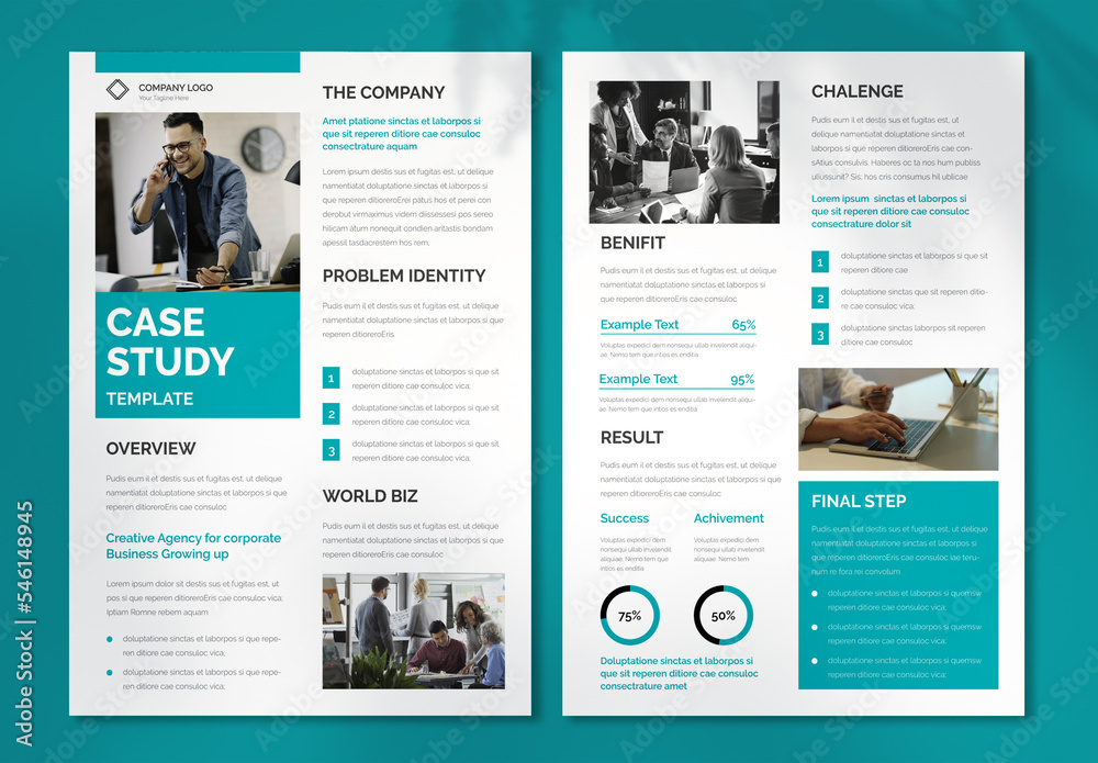 Case Study Layout Stock Template | Adobe Stock