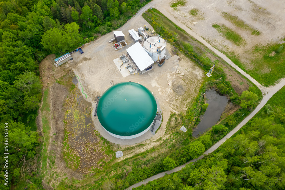 Biogas plant and farm in park or green space in Toronto, Canada ...