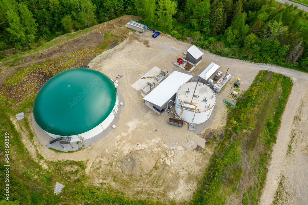 Biogas plant and farm in park or green space in Toronto, Canada ...
