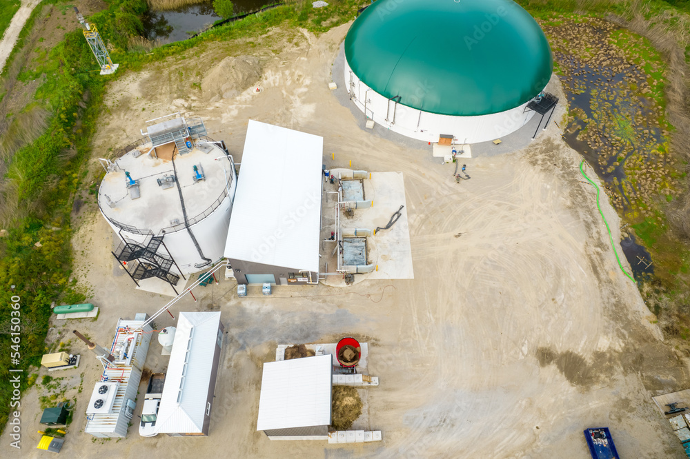 Biogas plant and farm in park or green space in Toronto, Canada ...