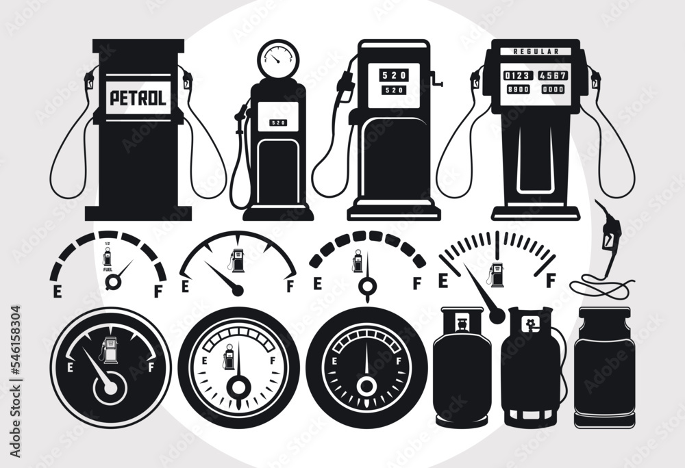 Indicator Gas Tank SVG Bundle, Indicator Svg, Gas Bottle Svg, Fuel ...
