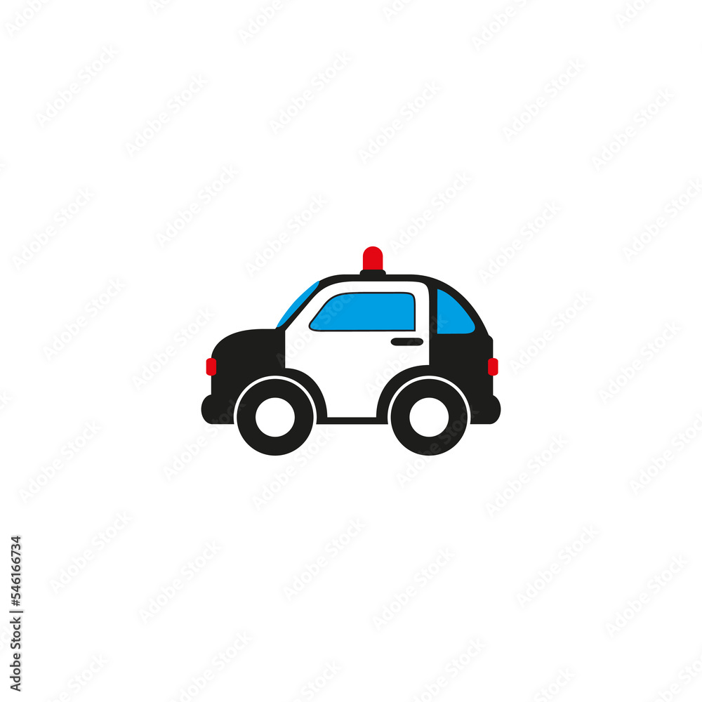 Police car vector illustration for icons, symbols or logos. police car ...