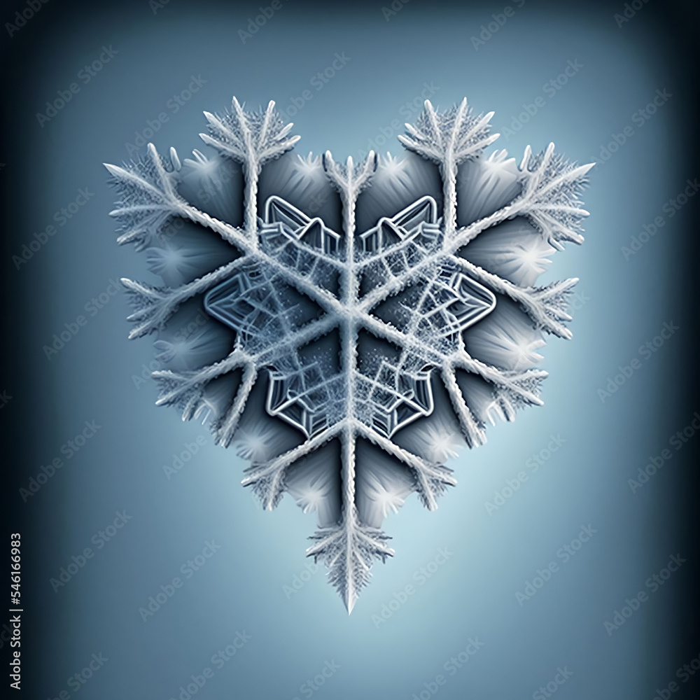 Heart Shaped Snowflake