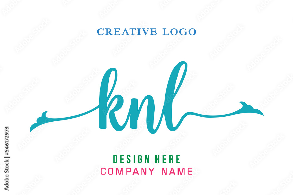 KNL lettering, perfect for company logos, offices, campuses, schools ...