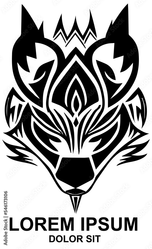 tattoo design tribal wolf tribal tattoo Polynesian ethnic black and ...