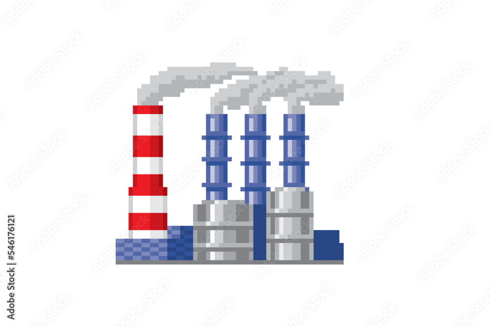 Factory, plant icon set. Element design for logo, stickers, web ...