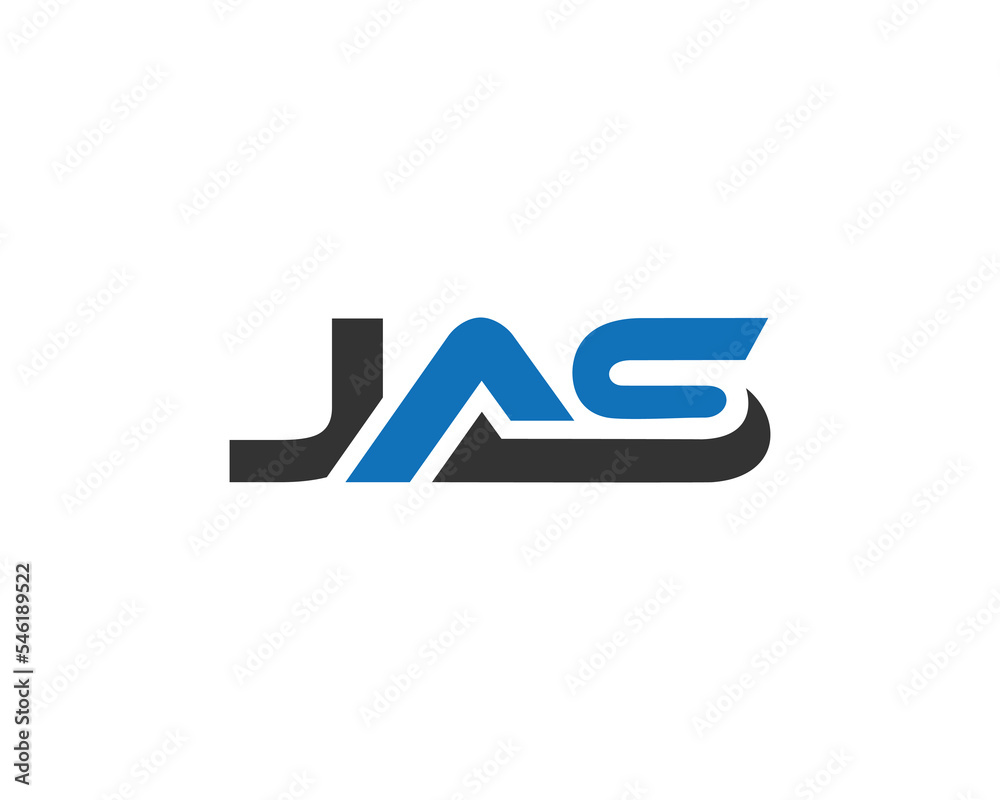 Simple Modern Style JAS Letter Initial Logo Design Template Vector ...