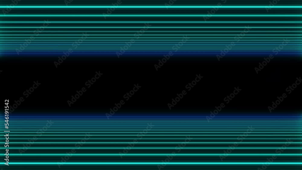 Blue infinity perspective laser horizontal lines tunnel. Retrowave ...