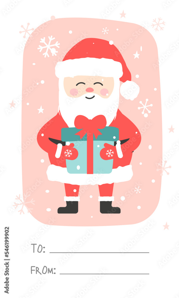 New Year's card a tag for congratulations to add to the package with a ...