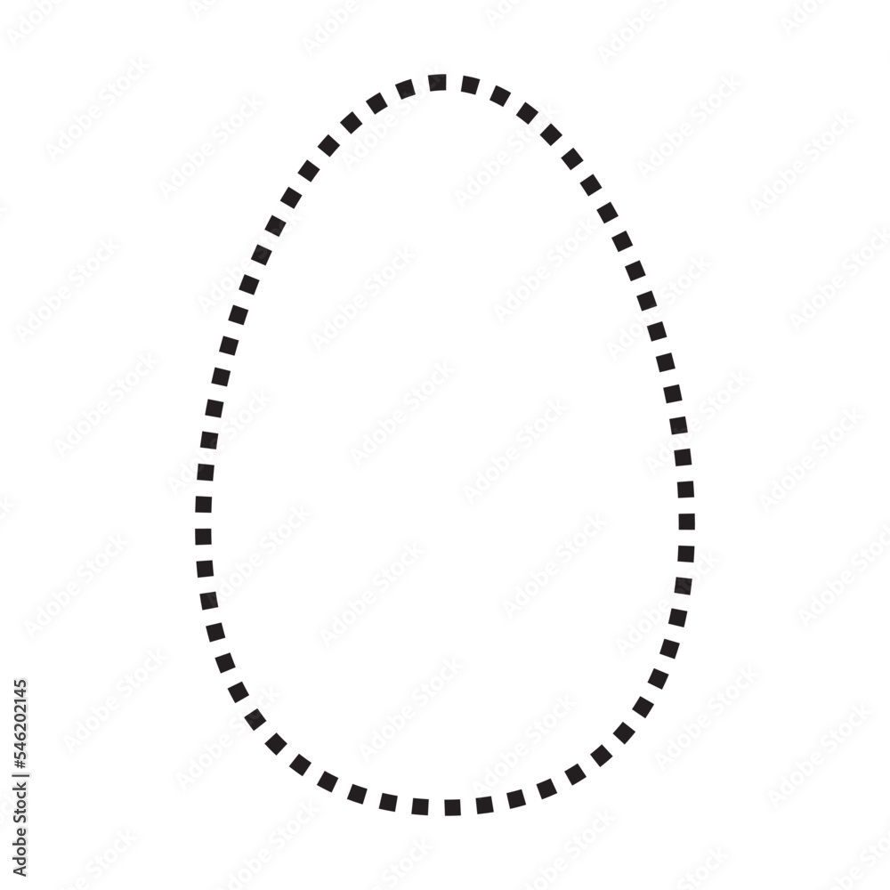 Oval symbol dotted shape vector icon for creative graphic design ui ...