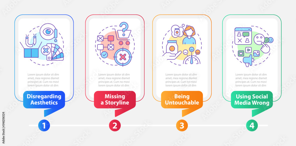 Client attraction mistakes to avoid rectangle infographic template ...