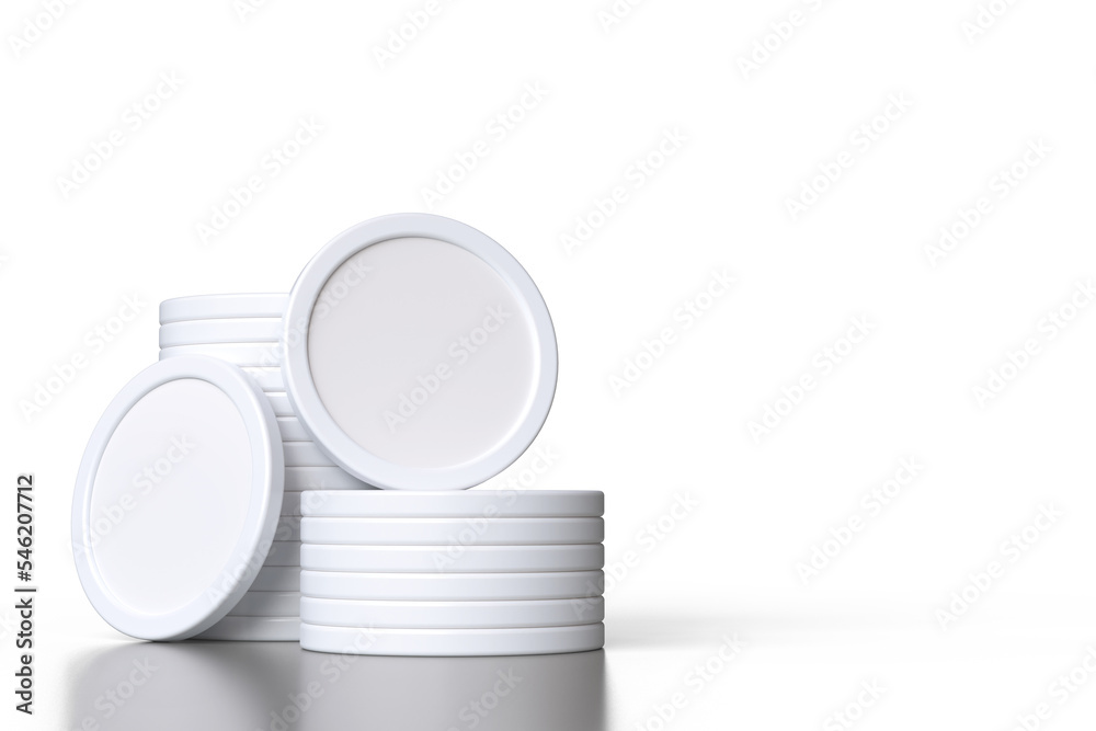 Template of coin stacks suitable for designing cryptocurrency or ...