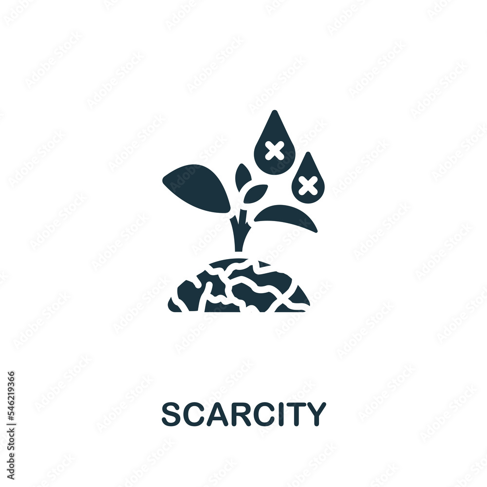 Scarcity icon. Monochrome simple Neuromarketing icon for templates, web ...