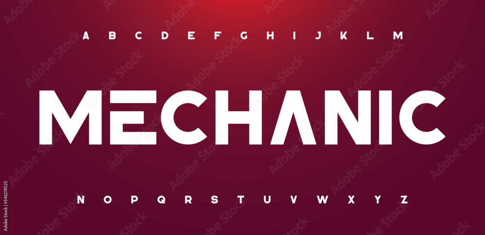 Tech and modern font design. Fashion, sport, technology, digital, movie ...