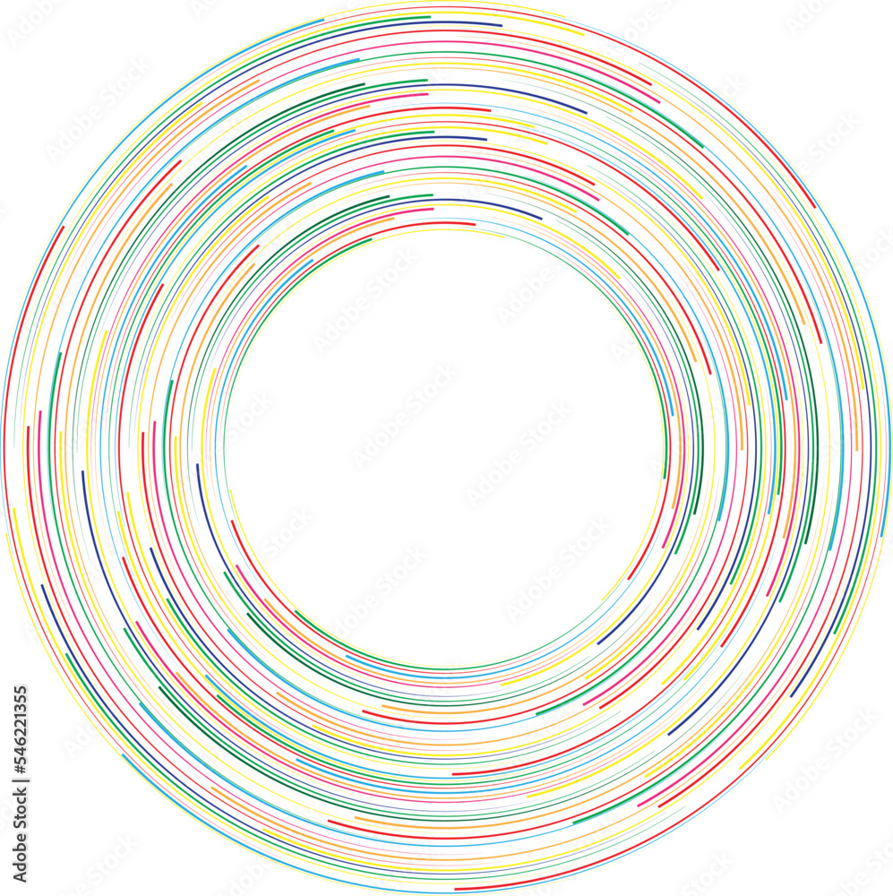 Lines in Circle Form . Vector Illustration .Technology round Logo ...