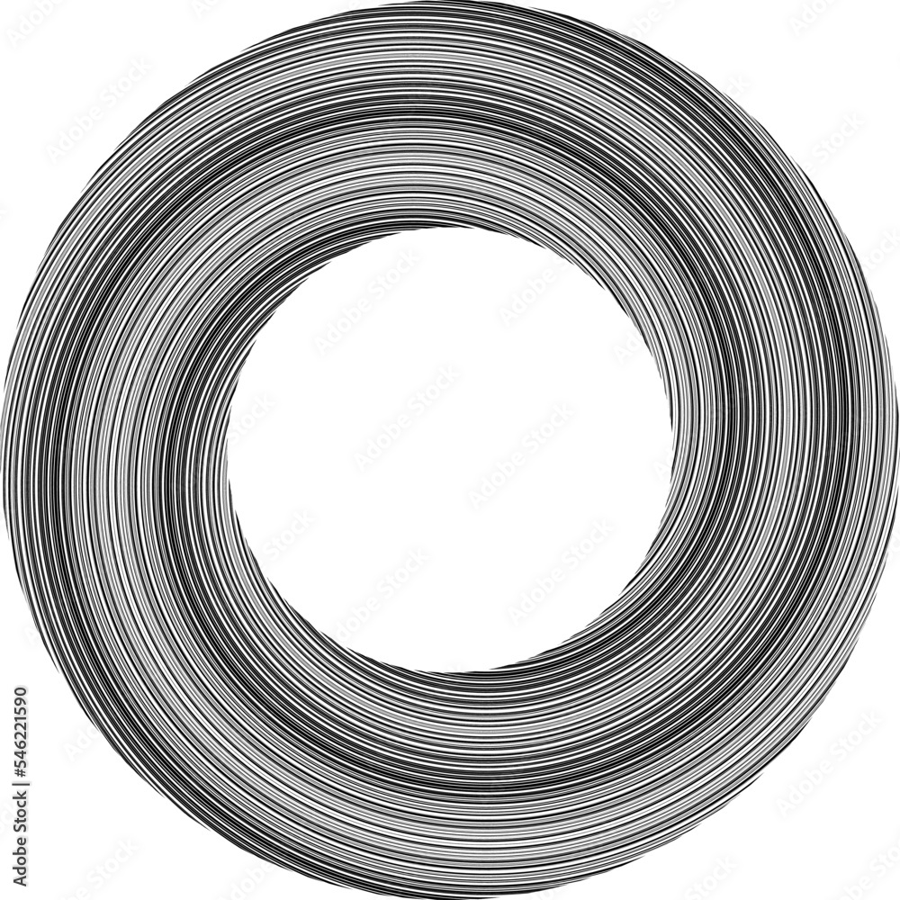 Lines in Circle Form . Vector Illustration .Technology round Logo ...