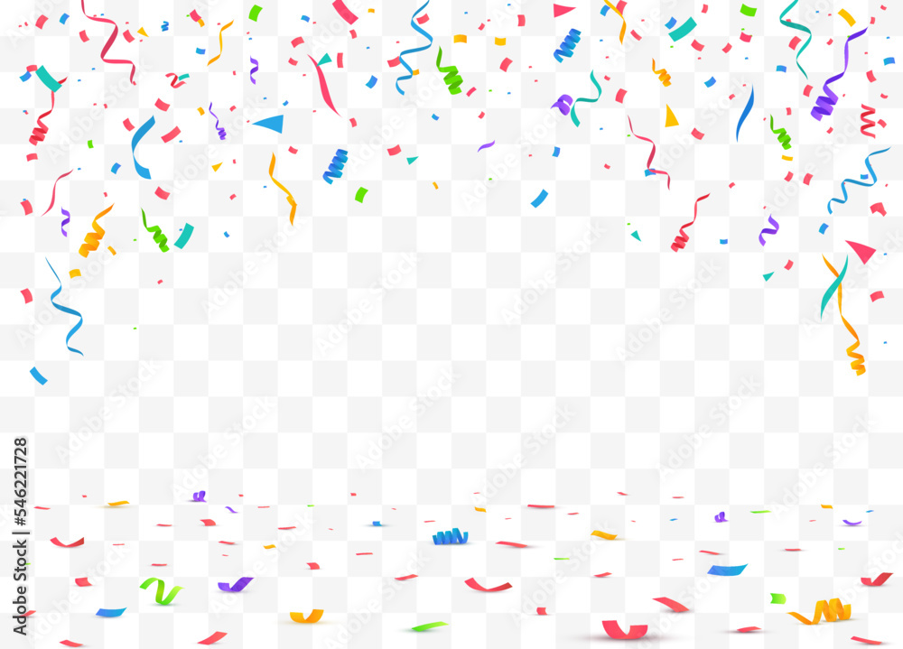 Confetti background. Festive backdrop. Party design with colorful ...