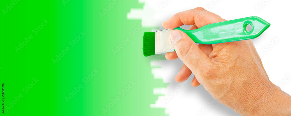 Greenwashing concept with hand which paints in green - concept image ... Greenwashing concept with hand which paints in green - concept image ...