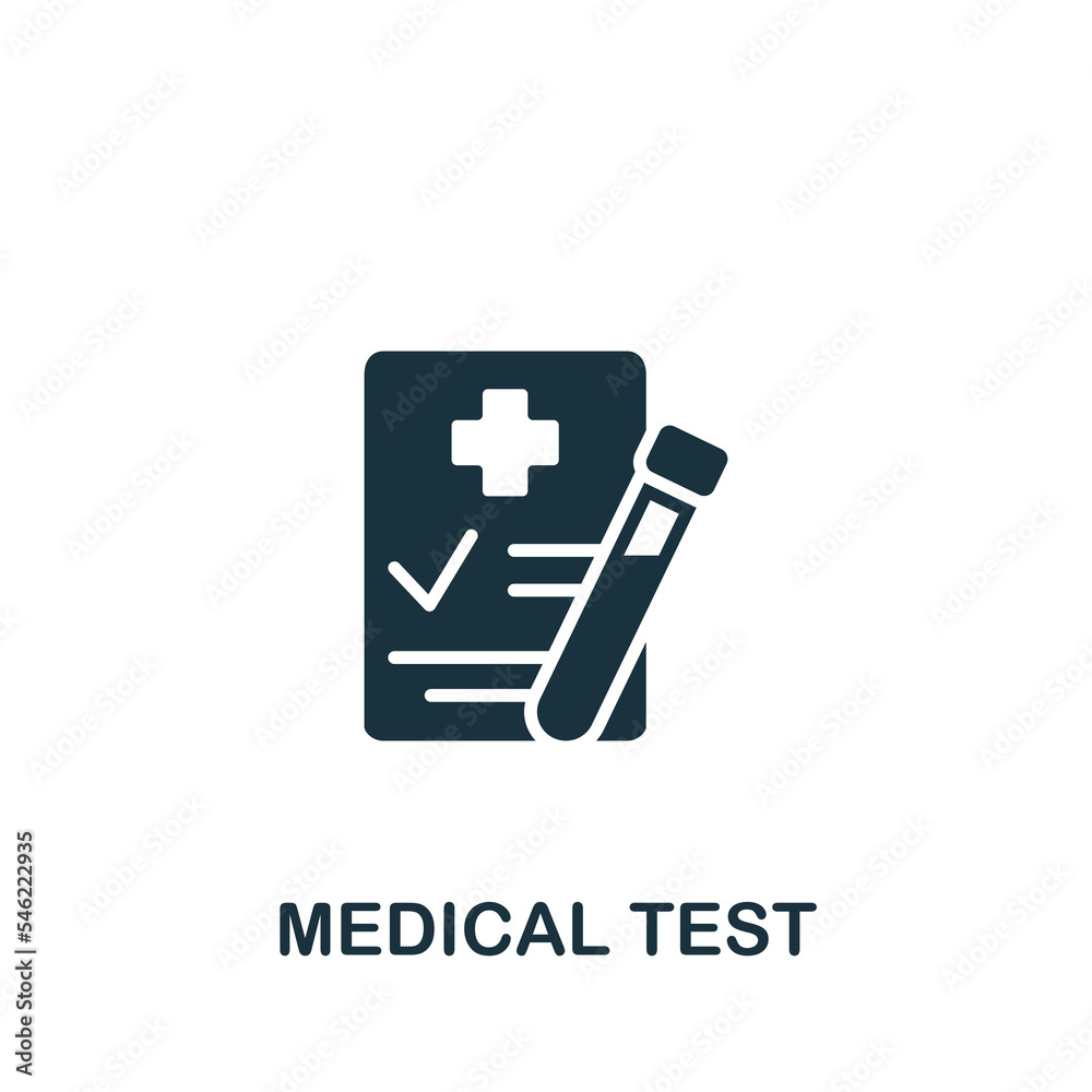 Medical Test icon. Monochrome simple New Normality icon for templates ...