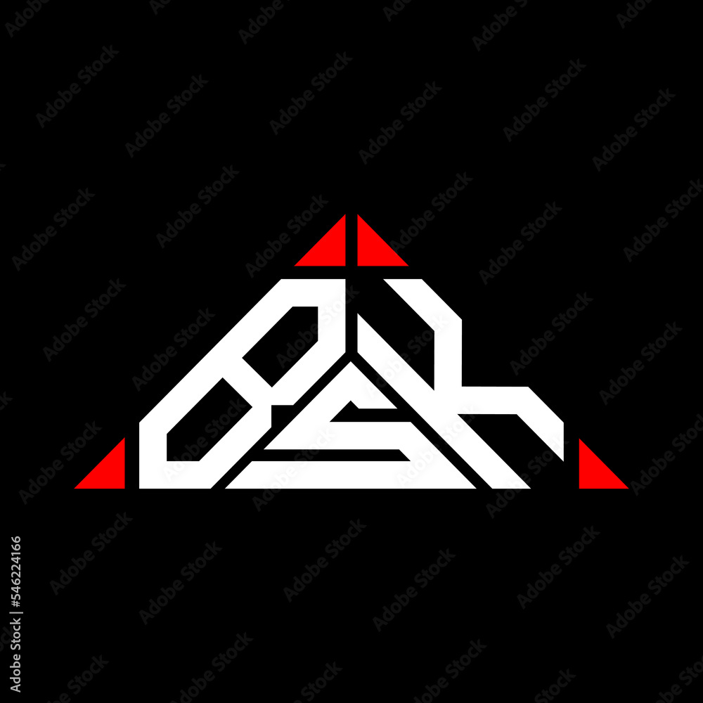 BSK letter logo creative design with vector graphic, BSK simple and ...