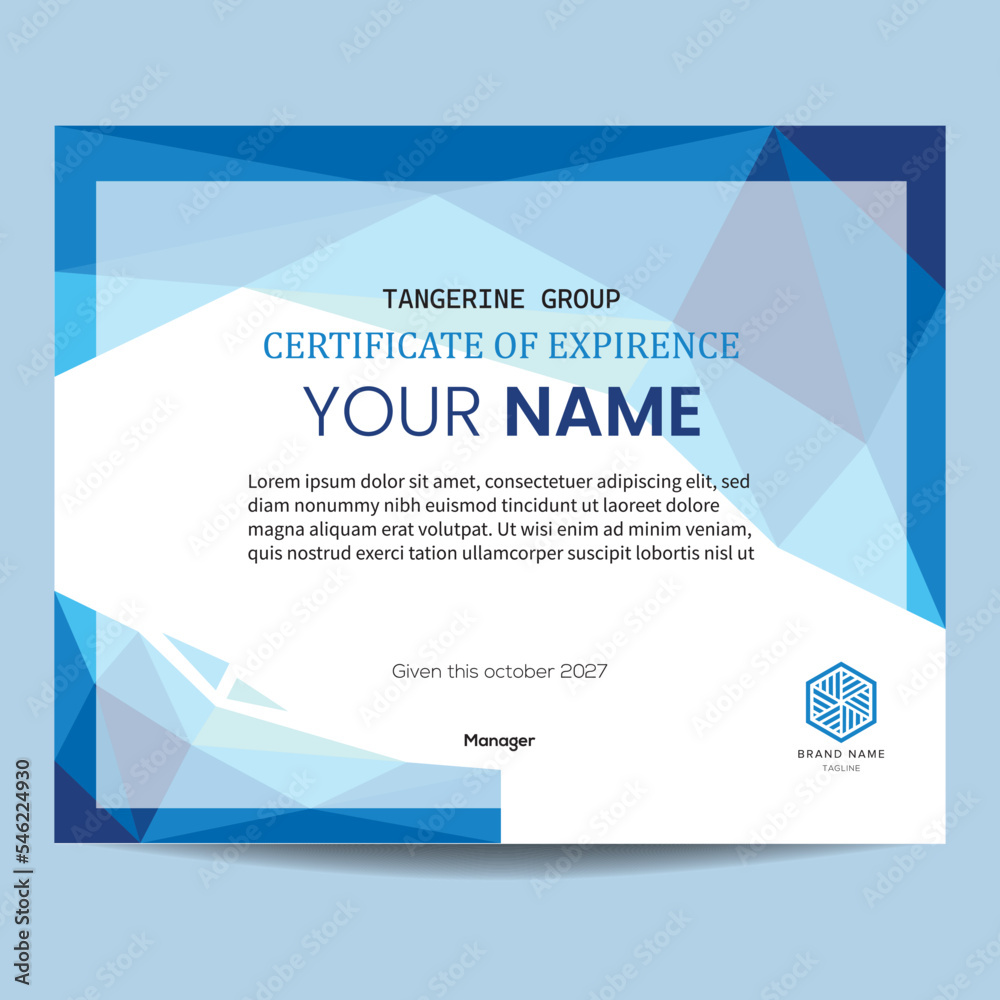 Experience letter template, editable experience letter template design ...