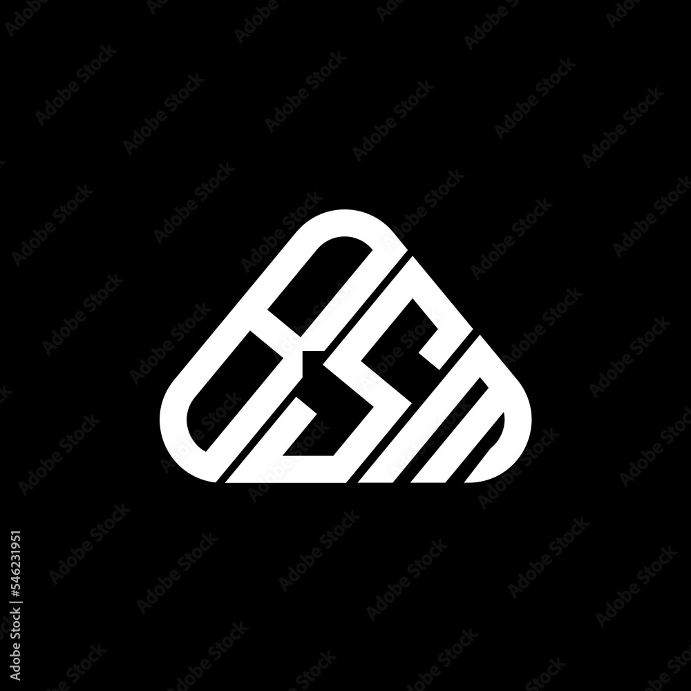 BSM letter logo creative design with vector graphic, BSM simple and ...