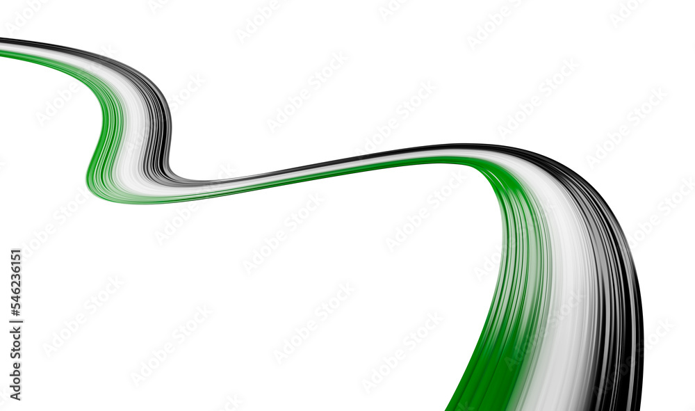 White and green background design with waving Palestine ribbon flag ...